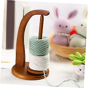 VILLFUL Wooden Yarn Spool Tool Sewing Thread Holder Household Wood Thread Rack Thread Storage Stand Yarn Spool Holder Wooden Thread Holder DIY Spool Holder Magnet Manual Sewing Thread Rack