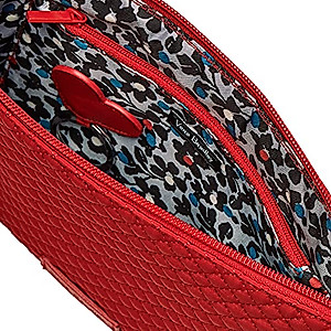 Vera Bradley Women's Microfiber Wristlet With RFID Protection, Cardinal Red, One Size