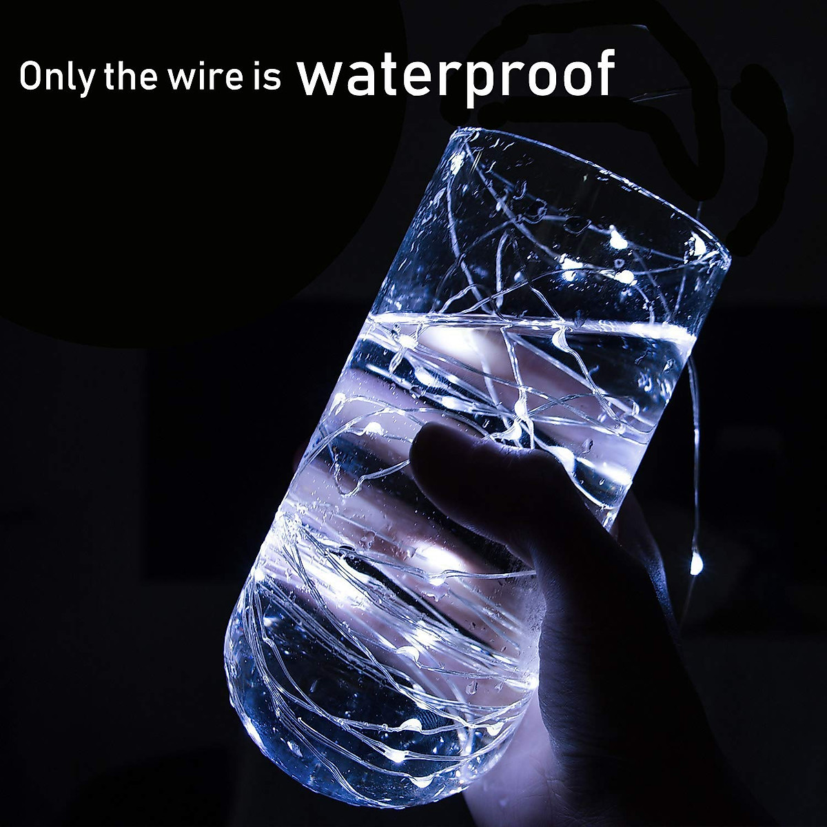 Cynzia 15 Pack Fairy String Lights, 30LED 9.8FT Battery Operated Starry Lights, Silver Wire Mini Firefly String Light for Wedding, DIY, Party, Christmas, Bedroom Decorations (Cool White)