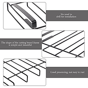 CALLARON Cutting Board Holder 10.2x10.6x3.3inch Cutting Board Storage Rack Hanging Rack Chopping Board Stand Under Cabinet Shelf Organizer Kitchen Storage Holder