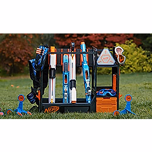 Nerf Elite Blaster Rack - Storage for up to Six Blasters, Including Shelving and Drawers Accessories, Orange and Black - Amazon Exclusive