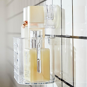 Generic Drill-Free Removable Heavy-Duty Waterproof Shower Organizer for Inside Shower, Bathroom, Kitchen, Transparent, RY-04