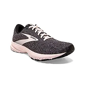 Brooks Womens Launch 7 Running Shoe - Black/Pearl/Hushed Violet - B - 11