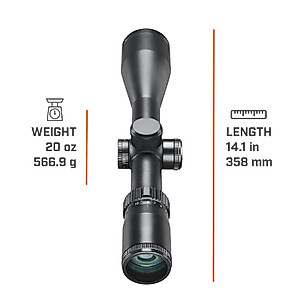 Bushnell Elite 4500 4X 4-16x50 Hunting Riflescope - Crisp Image Clarity, Durable Aircraft-Grade Aluminum, Second Focal Plane, Capped Turrets and Multi-X Reticle