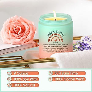 SOGLIM Work Bestie Definition Candle, Work Bestie Candle - Coworker Birthday, Bestie Gifts, Friends Birthday, Work Friend Gift, Birthday Gift for Coworker Friend - Employee Appreciation Gifts