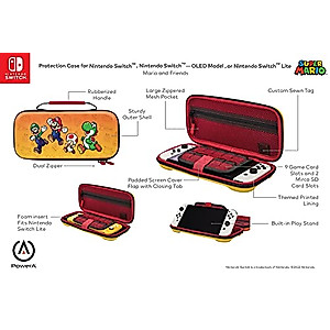 PowerA Protection Case for Nintendo Switch - OLED Model, Nintendo Switch or Nintendo Switch Lite - Mario and Friends, Protective Case, Gaming Case, Console Case, Accessories, Storage, Officially licensed