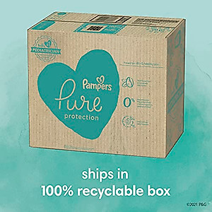 Diapers Size 6, 108 Count - Pampers Pure Protection Disposable Baby Diapers, Hypoallergenic and Unscented Protection (Packaging & Prints May Vary)