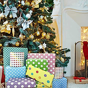 10 Sheets XL Polka Dot Gift Recyclable Wrapping Paper Sheets for Kids, Baby, Female, Male on Birthday, Christmas