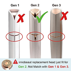 Generation 2 Replacement Heads for Flawless Finishing Touch Hair Removal Tool for Women, Double Ring Blades for Gen 2 Device Old Flawless, 6 Count
