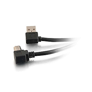 C2G Legrand USB Cable, USB A to B Cable, Black Right Angle USB Cable, 1 Meter (3.3 Feet) C2G USB Cable, 1 Count, C2G 28109