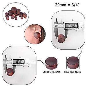 Oyaface 2PC Saddle Plugs Natural Wood Ear Gauges Tunnels Stretcher Set Concavity Wood Style A 26mm