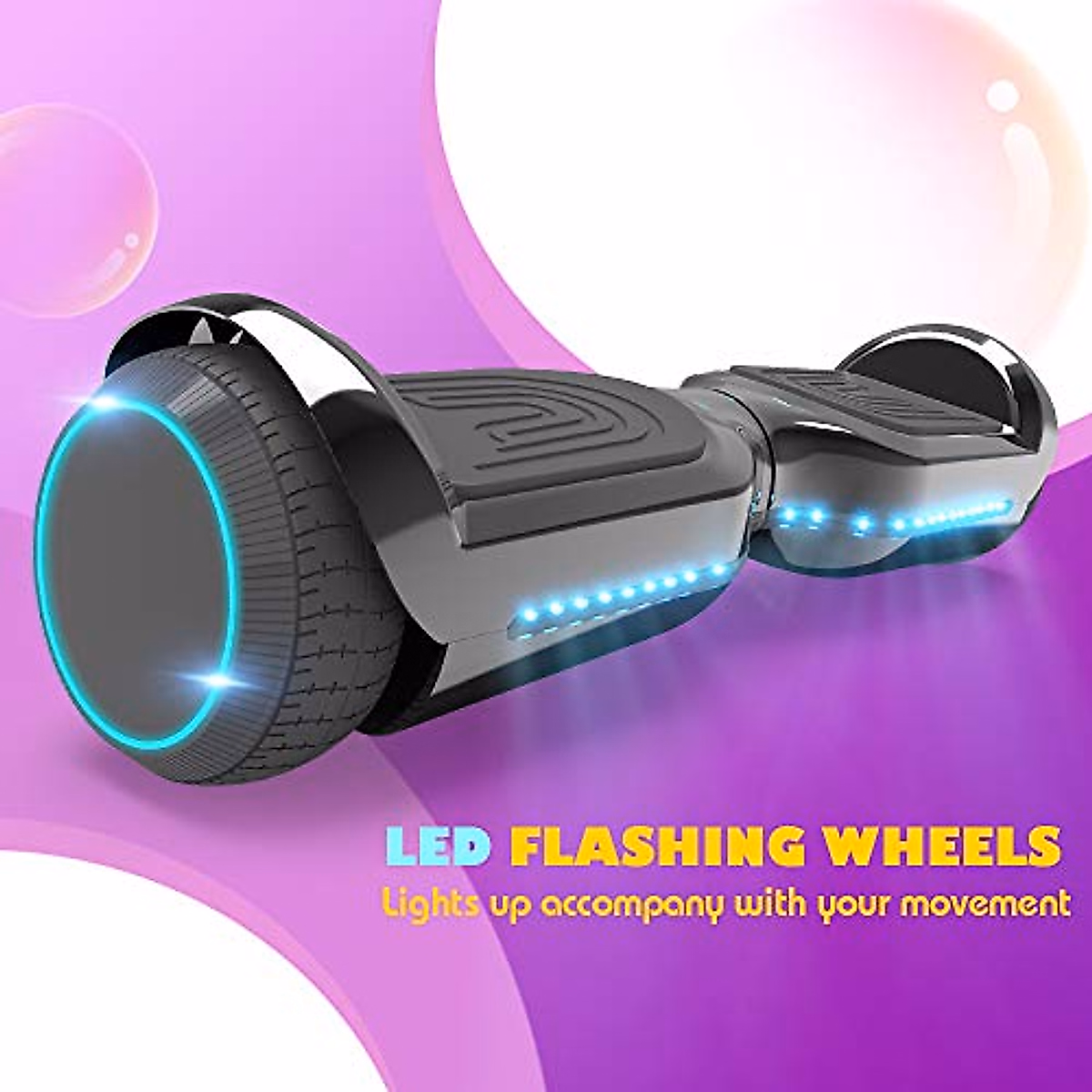 Hoverboard All-New Mode- HS2.1 Two-Wheel Self Balancing Scooter with Flashing Blue Wheel Lights and Wireless Bluetooth Speaker