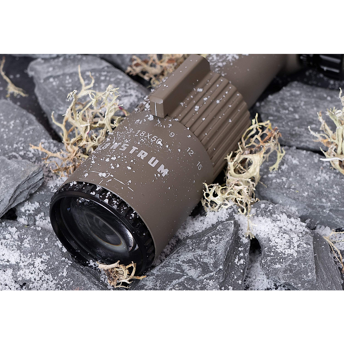 Monstrum G3 3-18x50 First Focal Plane FFP Rifle Scope with Illuminated MOA Reticle and Parallax Adjustment | Black