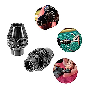 2Pcs Multi Quick Change Keyless Chuck Replacement for Dremel 4486 Rotary Tools 3000 4000 7700 8200