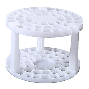 1 Piece Paint Brush Holder 49 Holes Pencil Brush Holder Pencil Pen Brush Organizer Makeup Brushes Holder Plastic Round Brush Stand, White