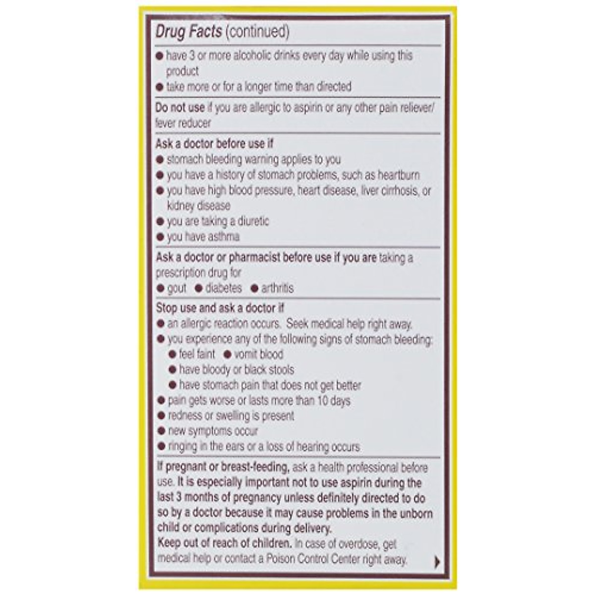 Bayer Extra Strength Caplets, Extra Strength Back & Body Pain Aspirin, 50 ct