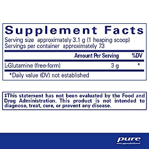 Pure Encapsulations L-Glutamine Powder | Supplement for Immune and Digestive Support, Gut Health and Lining Repair, Metabolism Boost, and Muscle Support* | 8 Ounces