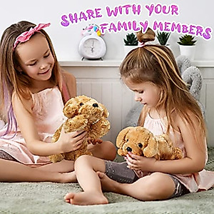 6 Pcs 8 Inch Dog Stuffed Animal Plush Dog Puppy Soft Plush Dog Pillow Toy Fluffy Puppy Set for Kids Girls Dog Theme Party Favor Birthday Baby Room Home Decor (Brown, Lovely Style)