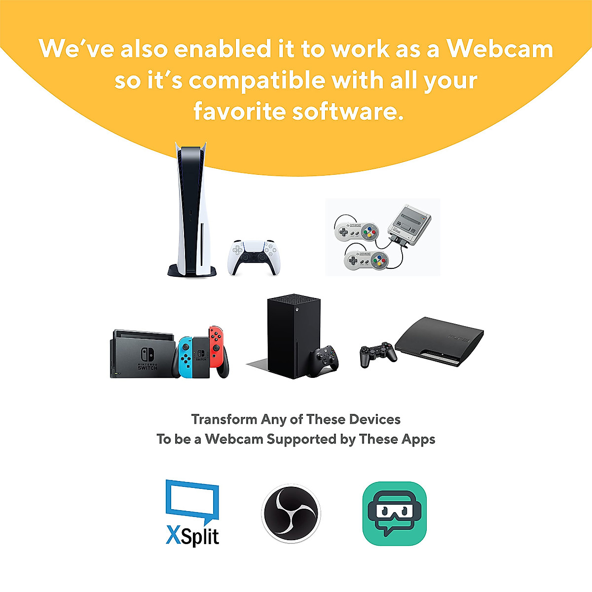 Human Things GENKI ShadowCast - Easily Connect and Play Game Consoles on The Laptop, Smallest Capture Card with Great Performance