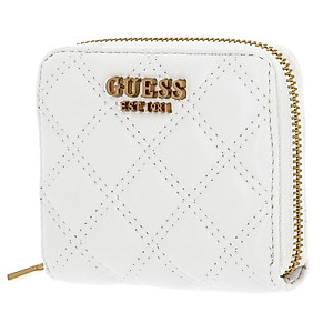 GUESS Giully Small Zip Around Wallet, White