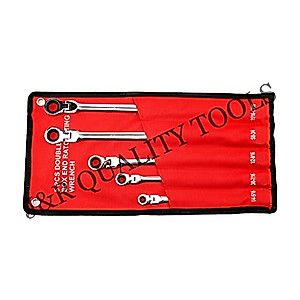 VCT 5pc Flex-Head Double Box End Ratcheting Wrenches CrV XL Design SAE 1/4" Through 13/16"…