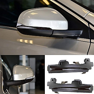 NJSBYL Dynamic LED Side Mirror Blinker Lamps for V0LV0 S60 CC II S80 II V40 CC II V60 CC V70 III Parking/Turn Signal Lights Kits Smoked Lens Amber Led Side Mirror Marker Lights OEM Replacement