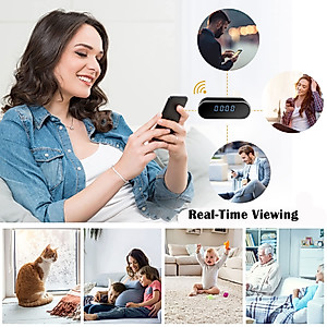 2024 New Hidden Camera Detector, No Audio, WiFi Nanny Camera for Home Office Indoor Surveillance Camera with Motion Detection, Night Vision