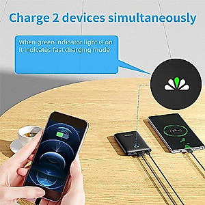 ANOUV Portable Charger - Mini Power Bank 10000mAh, PD 22.5W Fast Charging Small External Battery Pack with PD 3.0 & QC 3.0, USB-C Ultra Slim Portable Phone Charger Competible with iPhone, Sumsang,etc