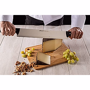 ARCOS Cheese Knife 16 Inch Nitrum Stainless Steel and 400 mm blade. 1150 gr. Ergonomic Polyoxymethylene POM Handle. Series Universal. Color Black
