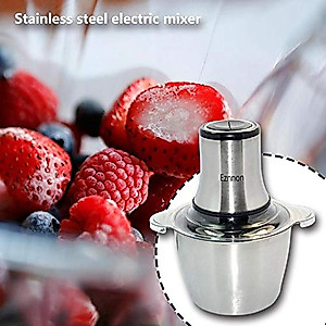 Eznnon Home electric Small Blender Cooking machine Meat grinder Can handle velvet Stainless steel mixer 3.0L large capacity 800W power (Silver)