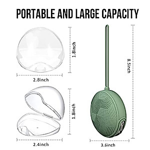 Smlpuame 4 Pack Pacifier Holder Case Set,2 Silicone Portable Pacifier Cover Pouch Bag for Diaper Bags Baby Carriage with 2 Transparent Pacifier Storage Container Box,Easy to Clean,Boho(Green+Pink)