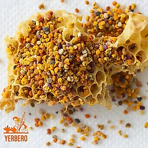 YERBERO - Premium Bee Pollen Granules 16oz (1 LB) (456g) Bag | 100% Natural Pure Wild Raw Sweet Aromatic Rich Flavor | Polen de Abeja 100% Natural.