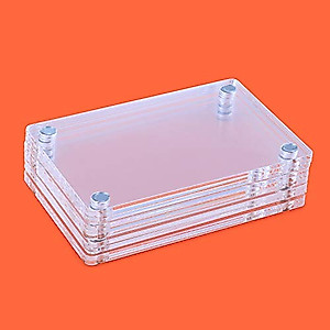 ONE WALL Acrylic Fridge Magnetic Frame, Double Sided Photo Refrigerator Magnet Picture Frame for Fujifilm Instax Mini, 2.36 x 3.54 Inch, Pack of 5