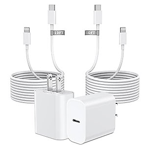 iPhone 14 11 13 Fast Charger,iPhone 13 Charging Block[Apple MFi Certified] 2Pack 10FT Long USB-C to Lightning Fast Charging Cord with 20W USB C iPhone Rapid Speed Charger for(14 13 12 11)Pro Max XS XR