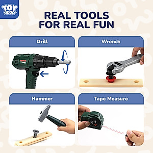 STEAM Life Kids Toddler Tool Set for Boys with Electric Toy Drill, Toy Tool Set for Toddlers, Kids Tool Box with Toy Hammer, Baby Tool Set, Tool Set for Kids Ages 3-5, Kids