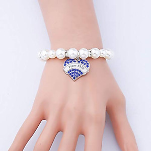 UJIMS Finer Women Bead Bracelet Gift for Women Girl Greek Sorority Jewelry BFF Sisterhood Gift(Finer20 Bead Bracelet)