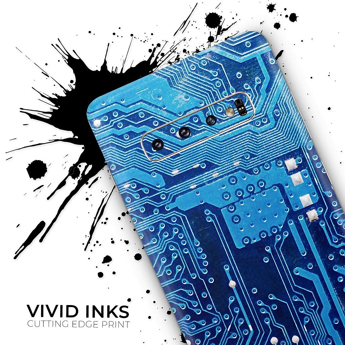 DesignSkinz Blue Cirtcuit Board V1 Protective Vinyl Decal Wrap Skin Cover Compatible with The Samsung Galaxy S20 (Screen Trim & Back Glass Skin)