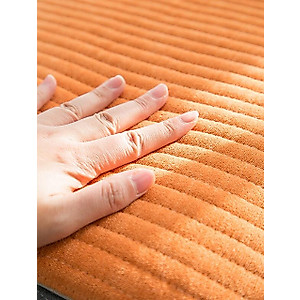 Happiness Decoration Chenille Chair Cushions for Dining Chairs 4 Pack Chair Pads with Ties Soft Non Slip Rubber Back Seat Cushions Machine Washable U Shape Chair Pads,17" x 15.7" (Grey, 4)