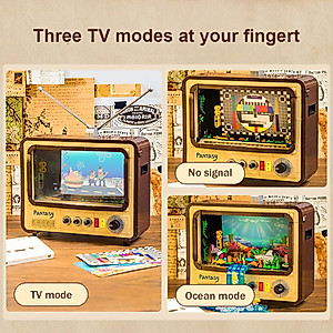 BRICKKK PANTASY Retro TV Building Kit Construction TV Model Building Blocks Set, Build Your Own TV Building Bricks Set for The Home or Office, Collectible Gift IdeaTV Building Set for Adults and Teen