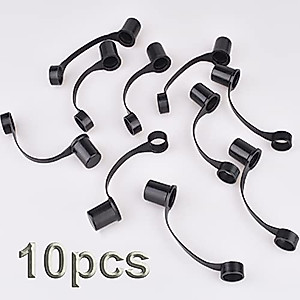 10pcs Black Caps Drinking Straw CAPS for 3/8" Diameter Straws