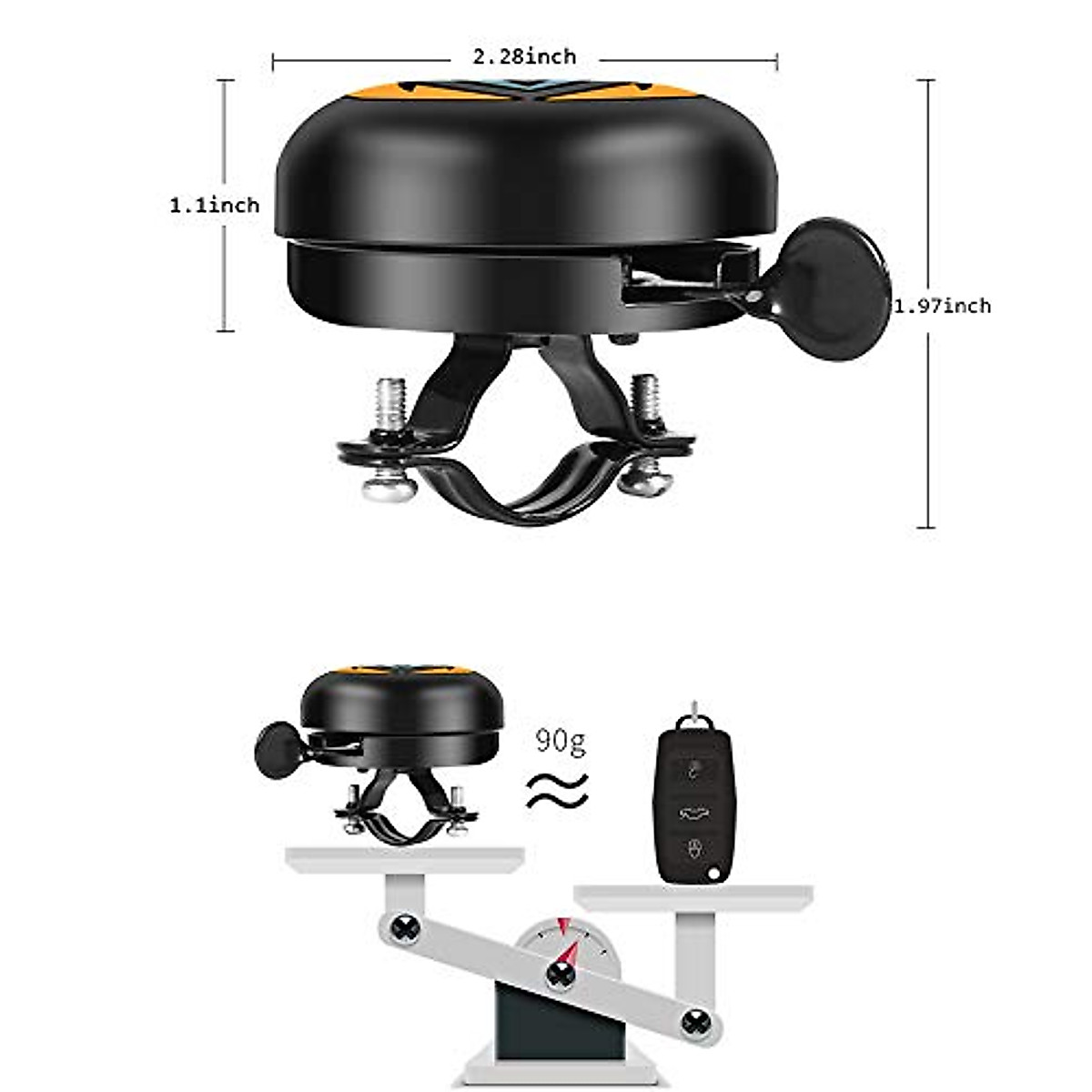 ZSFLZS Bike Bell Aluminum Bicycle Ring Bell, Mini Bike Horn for Kids & Adults