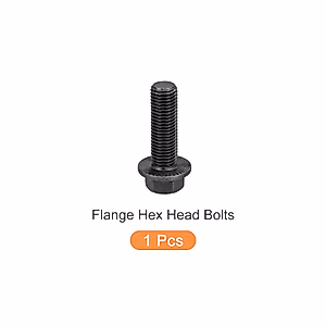 METALLIXITY Flanged Hex Head Bolts (M16x50mm) 1pcs, Hexagon Serrated Flange Bolt Fully Thread Screw - for House Construction Hardware Fasteners