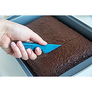 Fox Run Bakeware Buddy Knife, food grade safe plastic kitchen knife,1 x 8 x 0.5, Blue, 4-Inch Blade