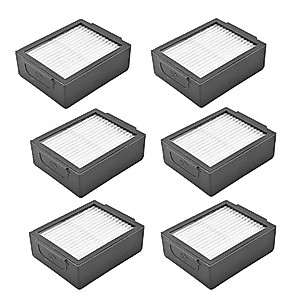 Replacement Filters Compatible with iRobot Roomba e, i, & j Series E5(5150) E6(6198) i3(3150) i3+(3550) i4(4150) i4+ i6 i6+(6550) i7(7150) i7+(7550) j7(7150) j7+(7550) Plus Robot Vacuums-6Pack