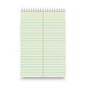 Steno Pads Notebooks, Top Bound Spiral Steno Book - Gregg Ruled, Green Tint, 80 Sheets Per Notepad - 6 x 9 Inch - Great for Note-Taking and Making to-do Lists - 6 Pack