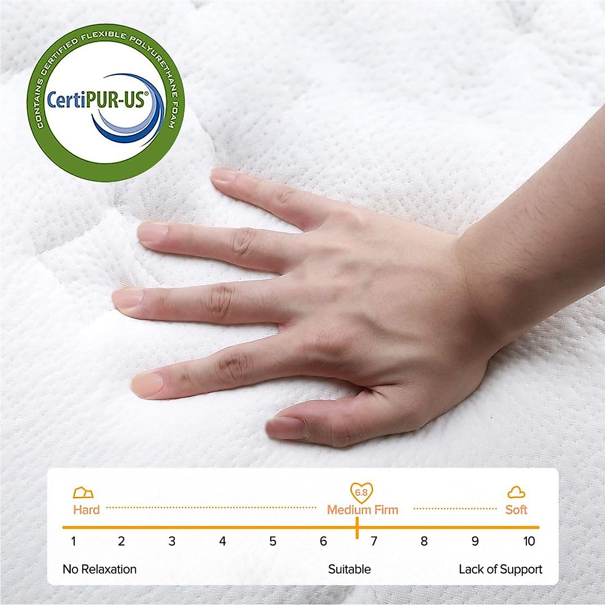 TXO Queen Mattress, 12 Inch Medium Firm Hybrid Queen Mattress with Individual Pocketed Springs& Gel Memory Foam, Enhanced Edge Support, Motion Isolation, Pressure Relief, Queen Mattress in a Box