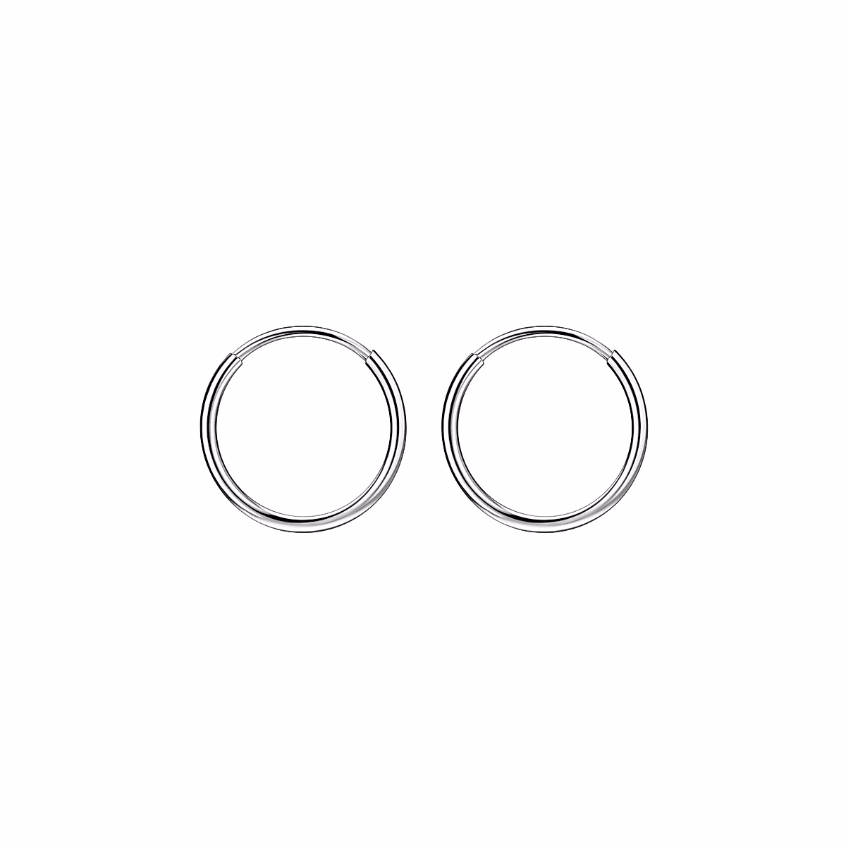 FANSING Earrings for Women Hoop Earrings Trendy Cartilage Earring Hoop Surgical Steel Earrings for Men Silver 8mm