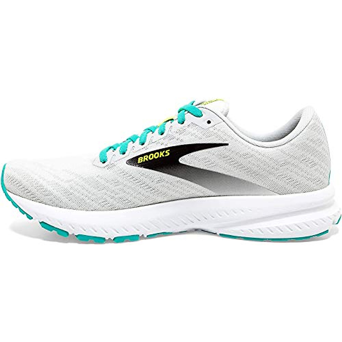 Brooks Womens Launch 7 Running Shoe - White/Nightlife/Atlantis - B - 7