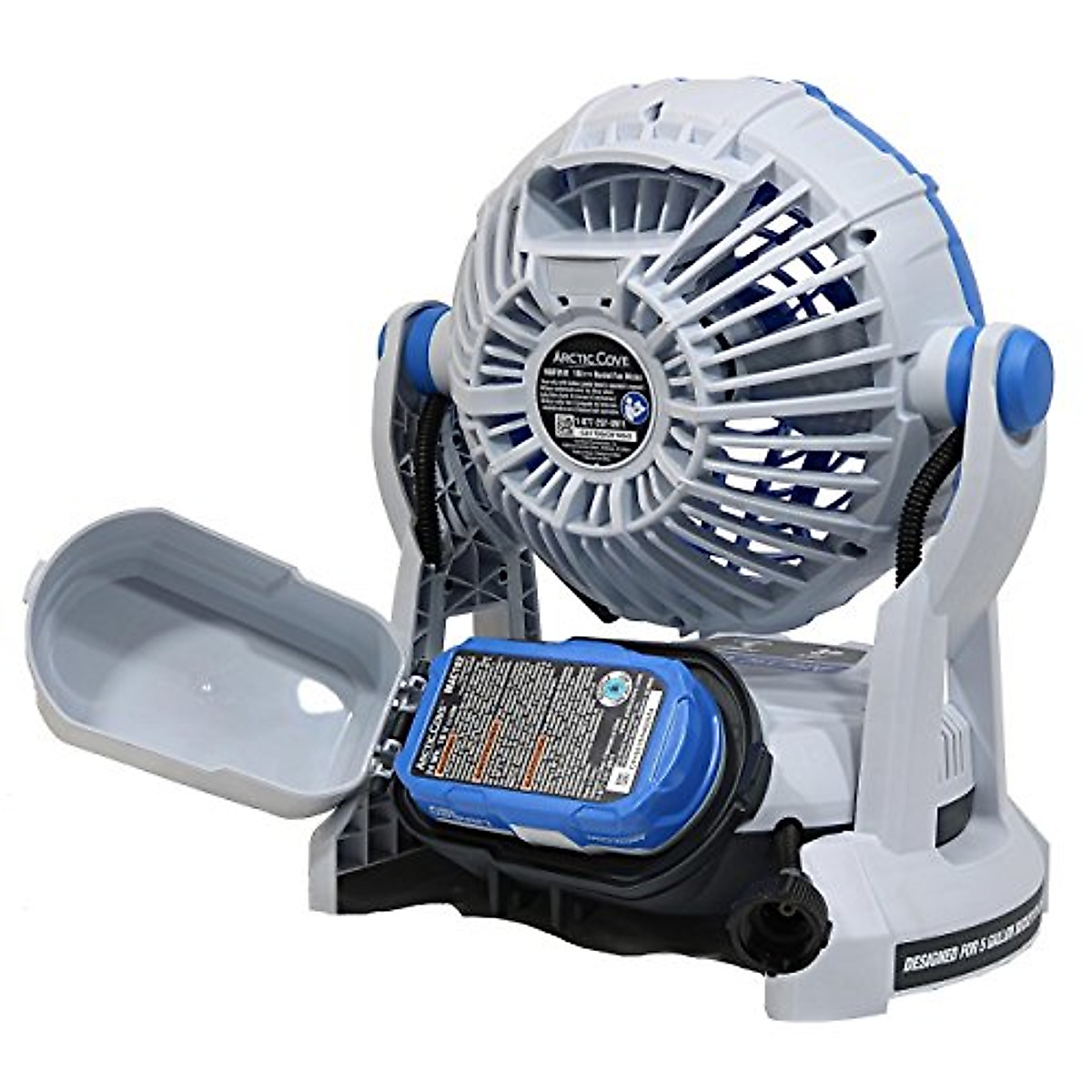 Arctic Cove MBF0181 18V Lithium Ion Powered Cooling Bucket Top Variable Speed Fan and Water Mister (18V Battery and Charger Included, 5 Gallon Bucket Not Included)