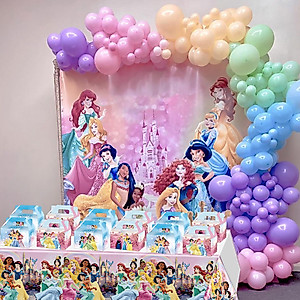 20 PCS Princess Party Favor Boxes, Princess Theme Candy Cookies Party Gift Boxes Princess Cardboard Gable Boxes for Kids Fans Birthday Party Supplies Baby Shower Party Decoration